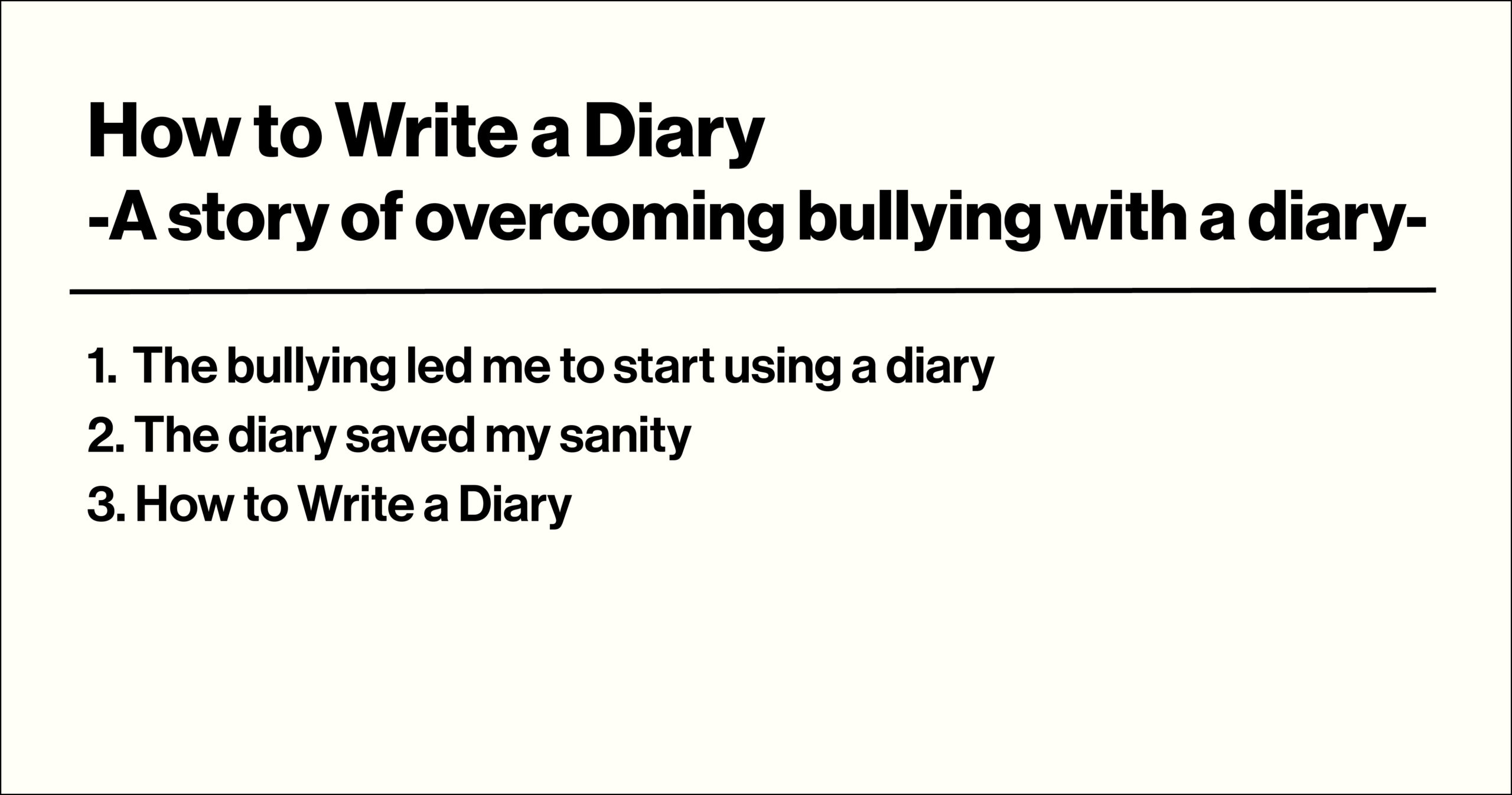 How to Write a Diary-A story of overcoming bullying with a diary ...