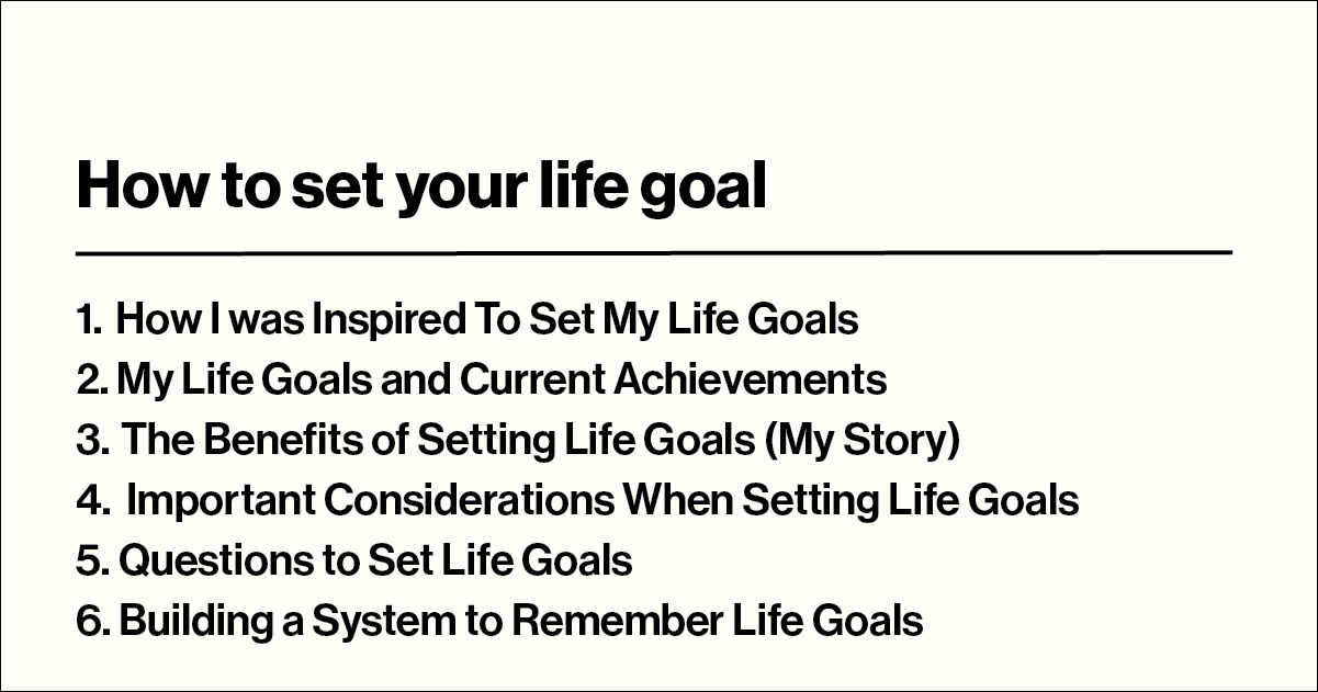 How to set your life goal | chudo-minimalism